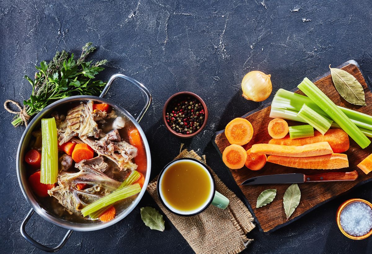 Simple Homemade Chicken Stock • One Plate at a Thyme